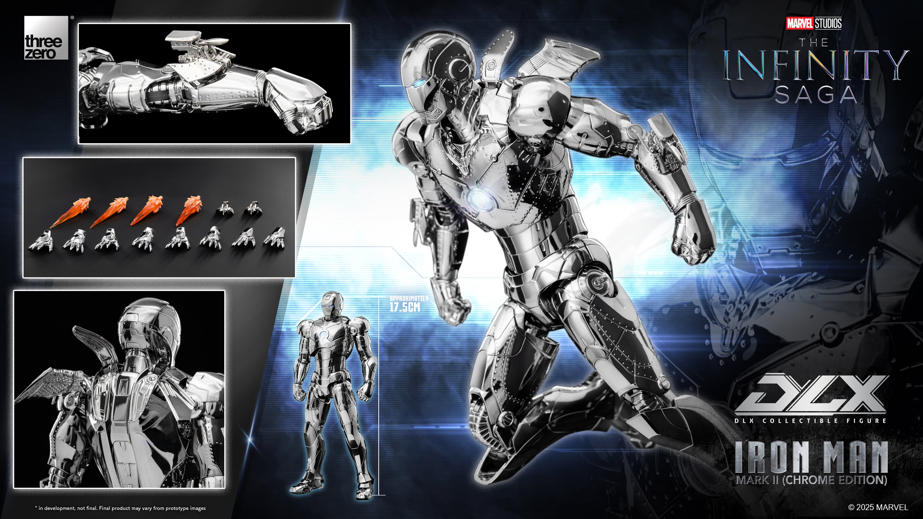 Threezero Dlx Series: Marvel The Infinity Saga - Iron Man Mark 2 Chrom ...