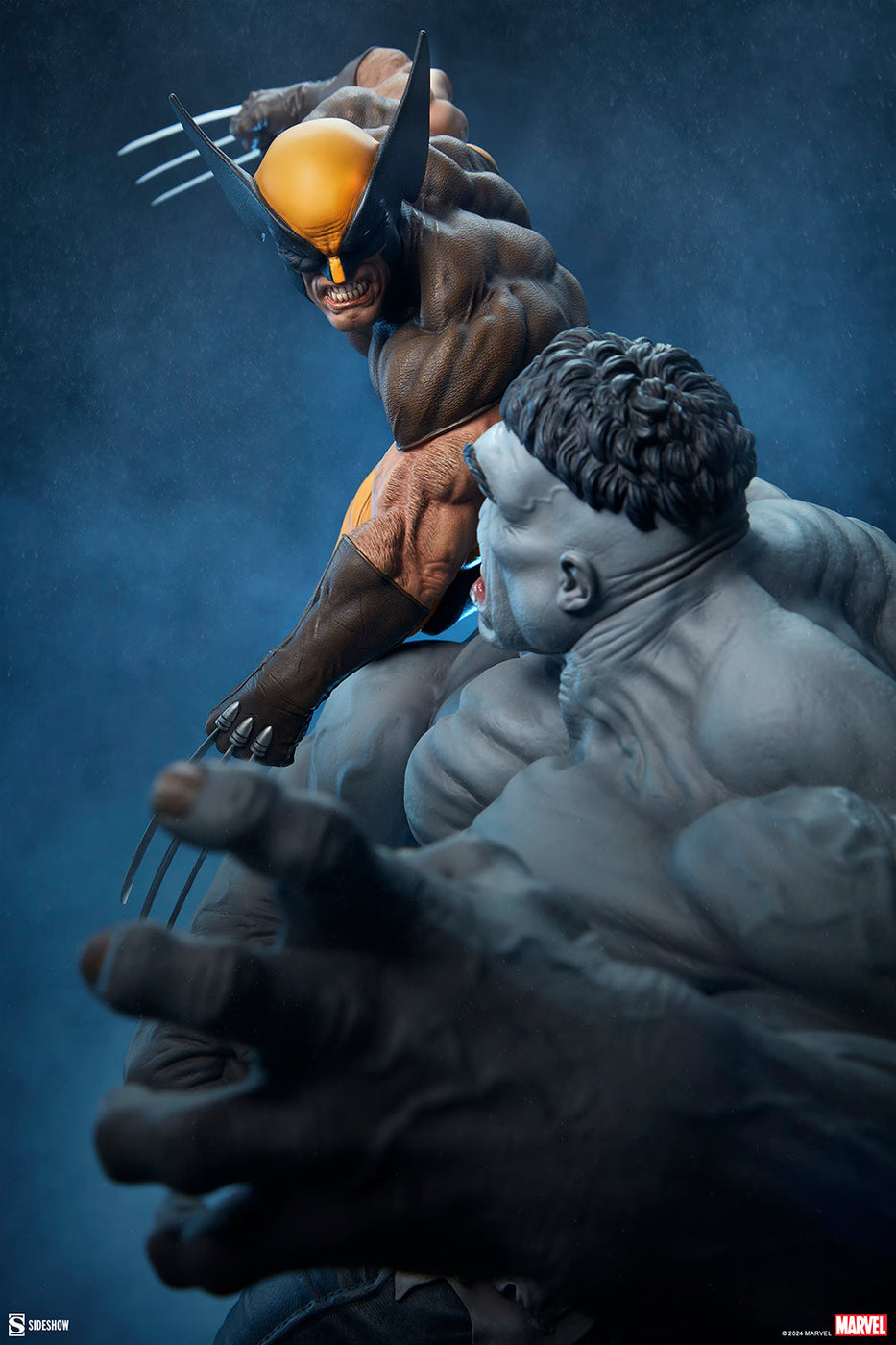 Sideshow Collectibles Maquette: Marvel X Men - Hulk Gris vs Wolverine ...