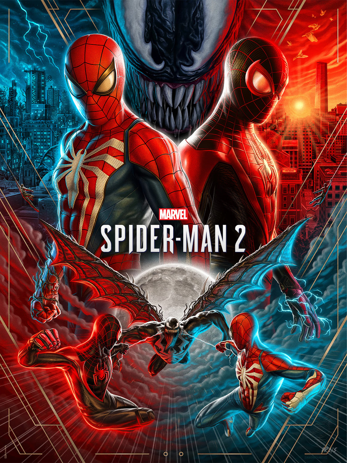 Sideshow Art Print: Marvel Spider Man 2 - Greater Together Litografia — Distrito Max
