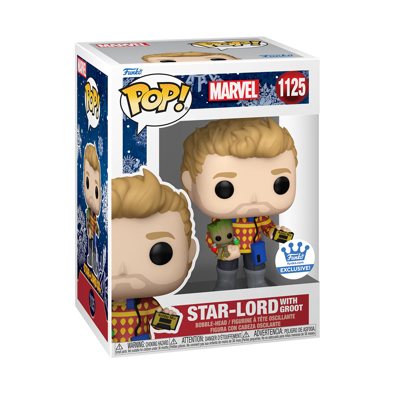 Funko Pop Marvel: Guardianes de la Galaxia Navidad - Star Lord con Gro ...